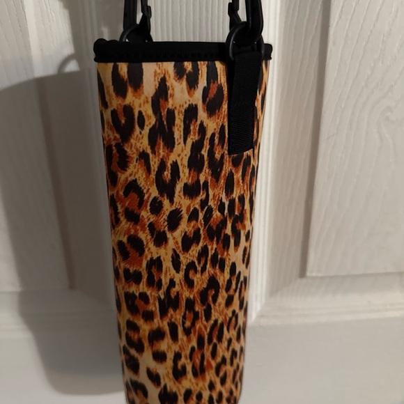 Bags | Leopard Print Water Bottle Holder | Poshmark